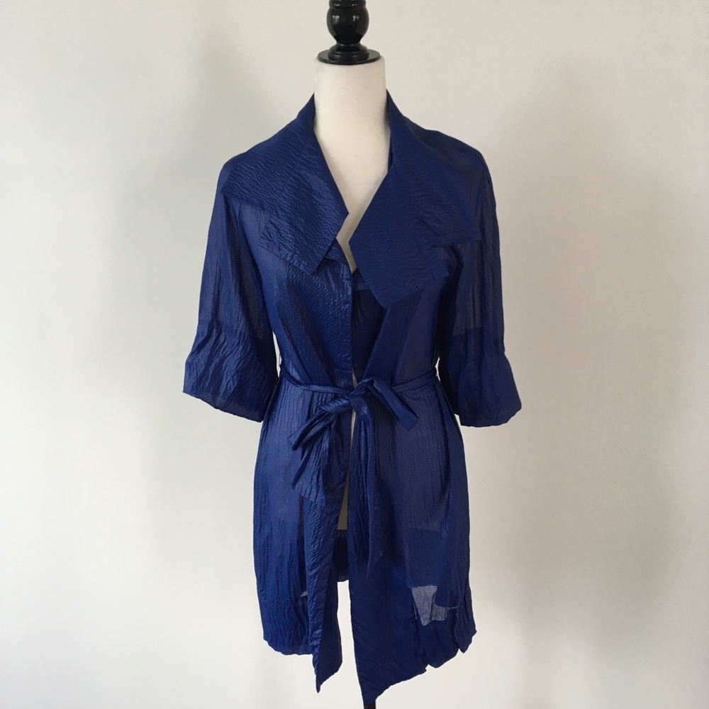 Poleci Royal Blue Lightweight Duster - Gem